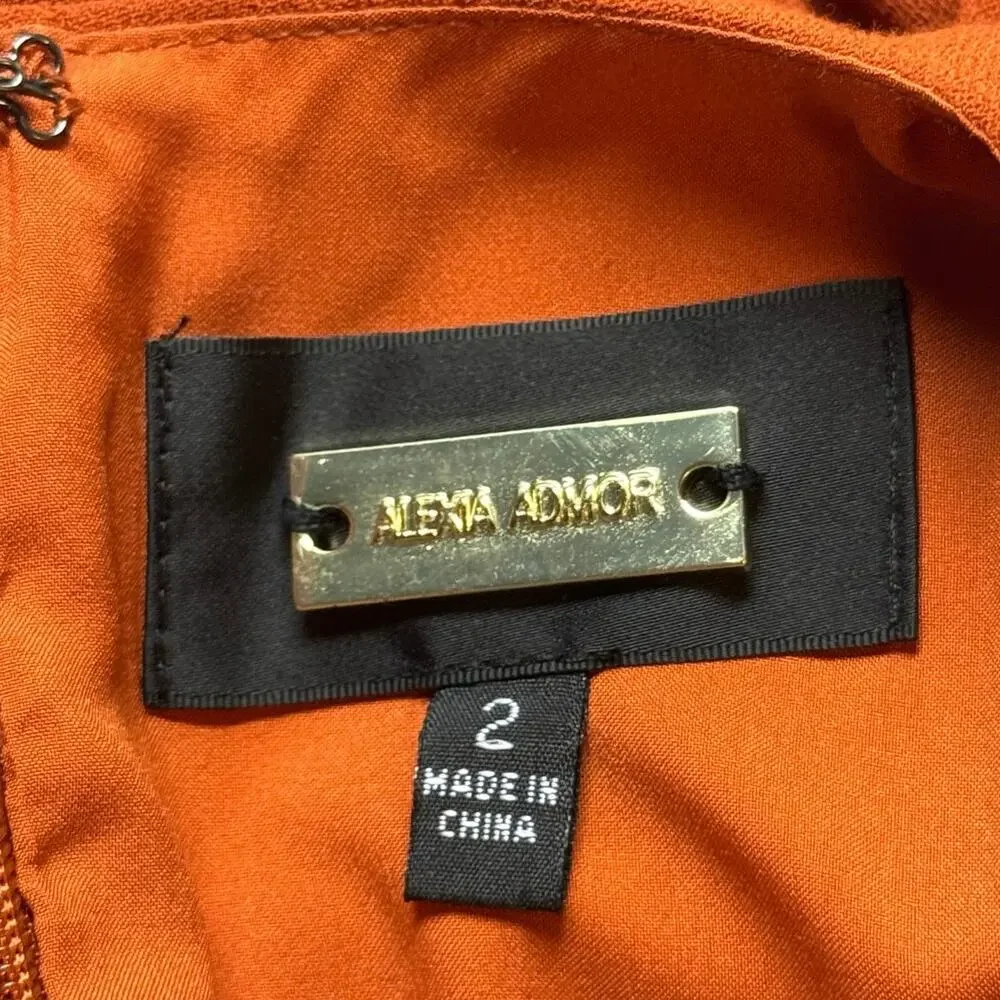 Alexia Admor | Dresses | Alexia Admor Yesenia Womens Rust Orange ...